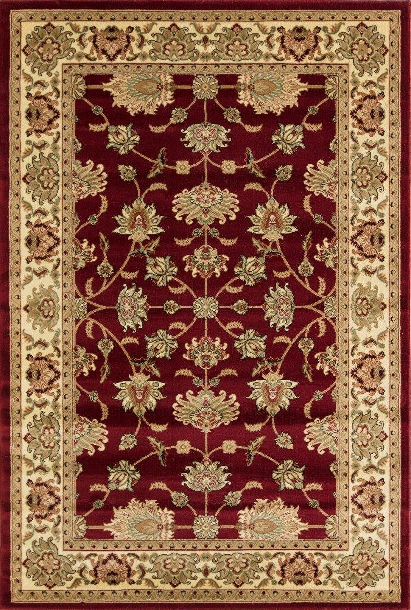 Vista 342-CHR Kashan Cherry Oriental Traditional Red 5' x 7'10 Area Rug ...