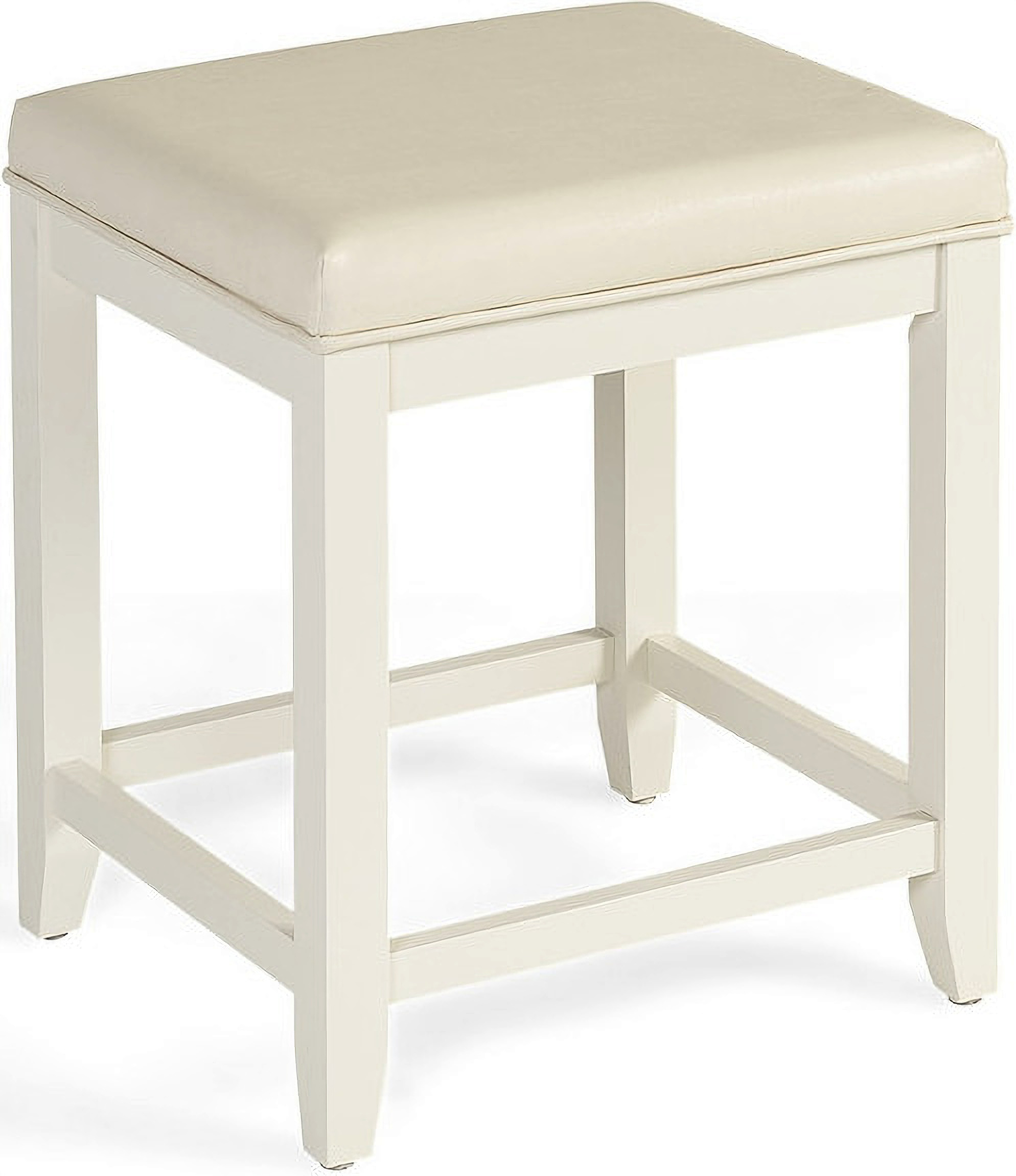 Vista Makeup Vanity Stool In White by Crosley Brands | 1StopBedrooms