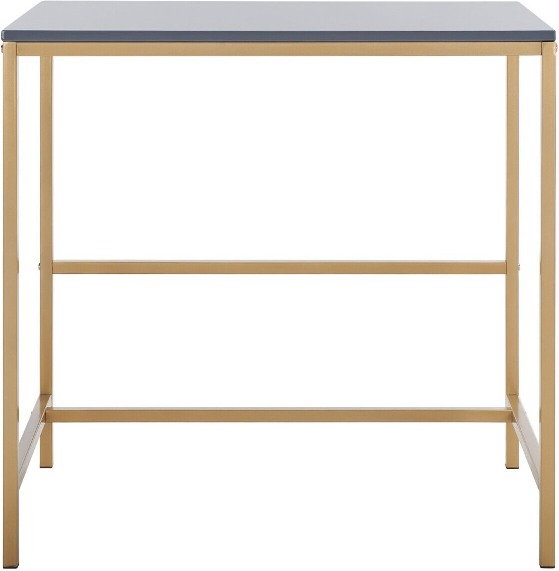 Viv Glossy Wooden Desk in Light Grey by Safavieh | 1StopBedrooms