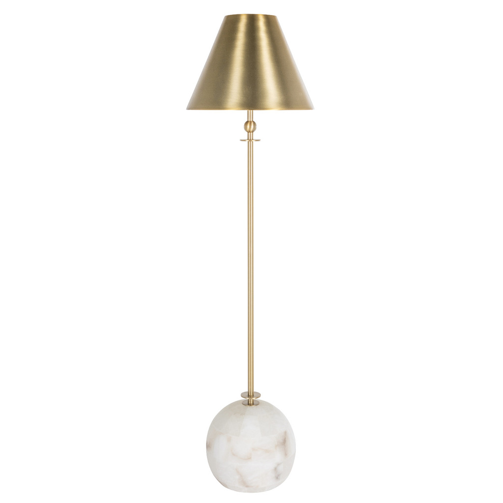 Vivianna Console Lamp In Antique Brass and Natural Tiled Alabaster by ...