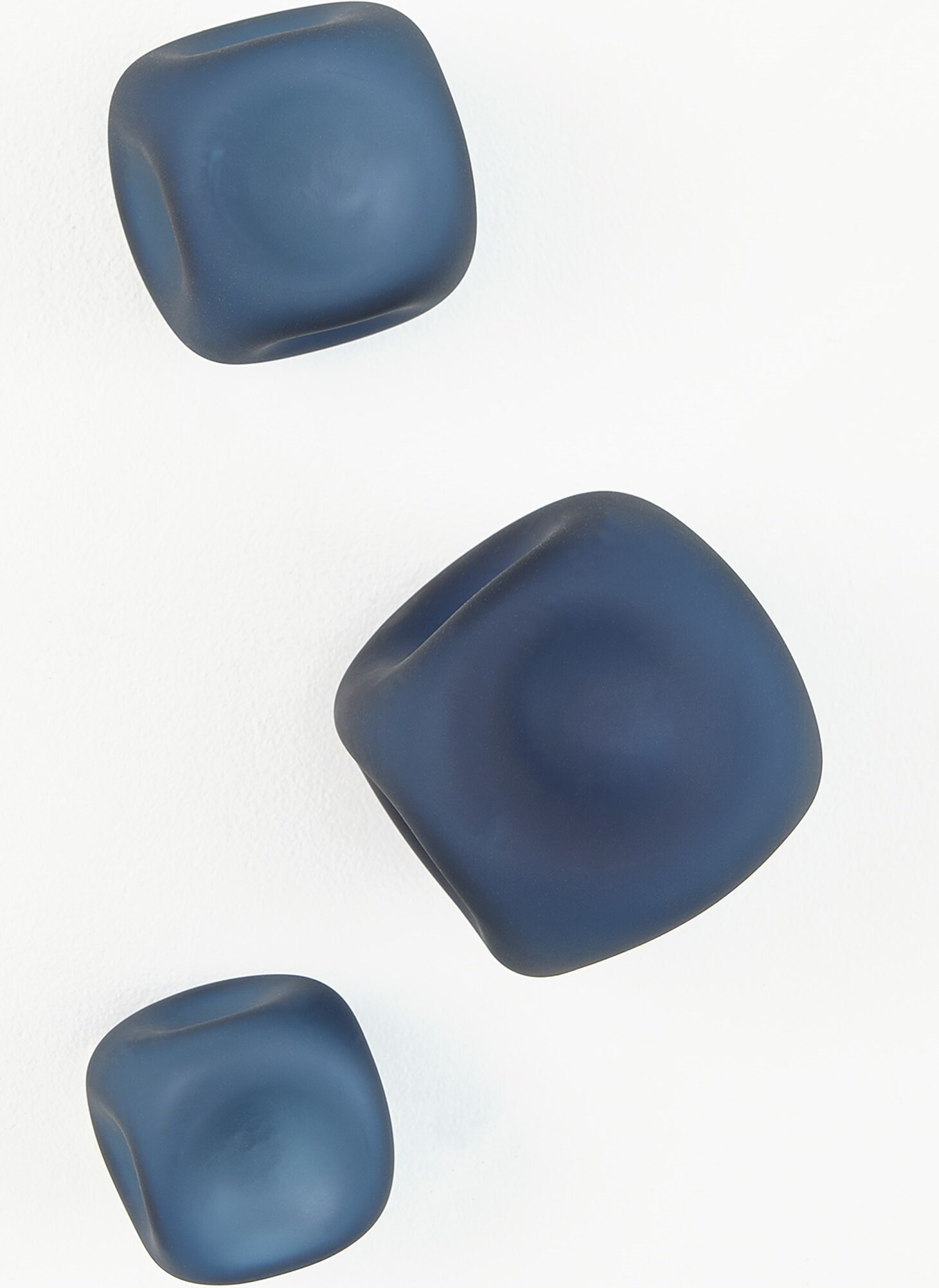 Wall Rocks Set of 3 In Frosted Blue by Global Views | 1StopBedrooms