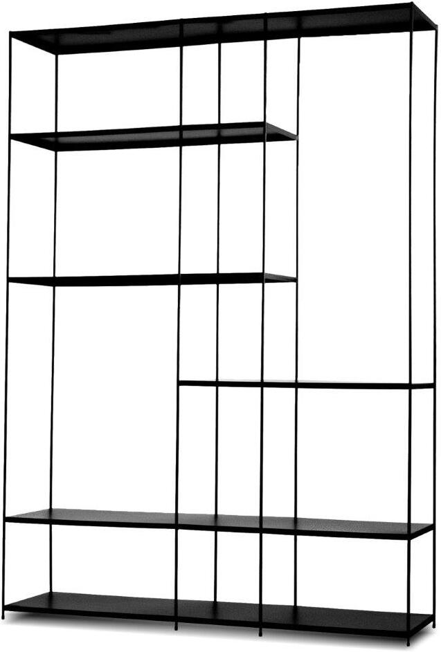 Wall Unit Etta Large-Metal Shelves/Industrial Blk Metal Frame by ...