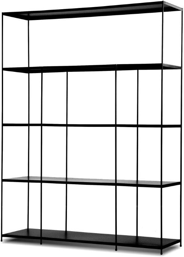 Wall Unit Etta Wide-Metal Shelves/Industrial Black Frame by Mobital ...