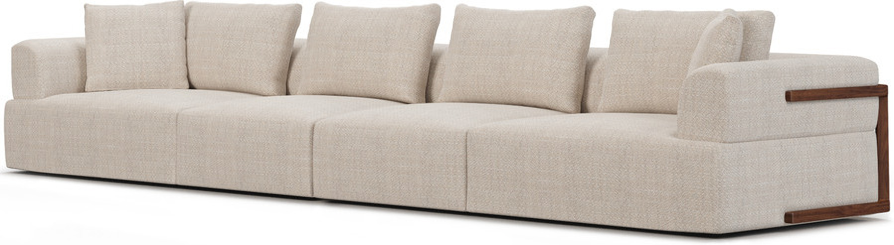 Warner 2 Piece Long Sofa Set In Beige by Mercana | 1StopBedrooms