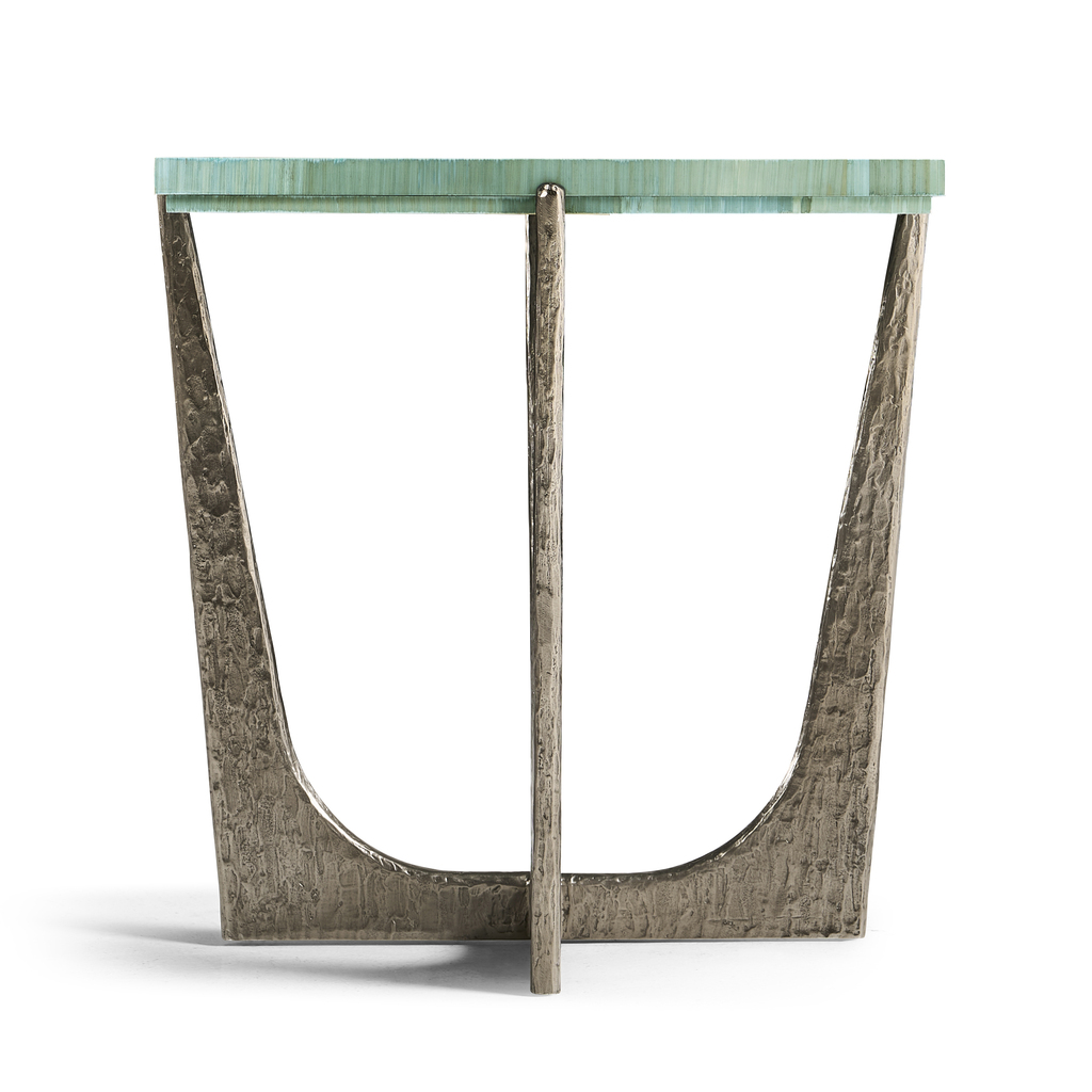 Water Seaglass End Table In Blue Straw by Jonathan Charles | 1StopBedrooms