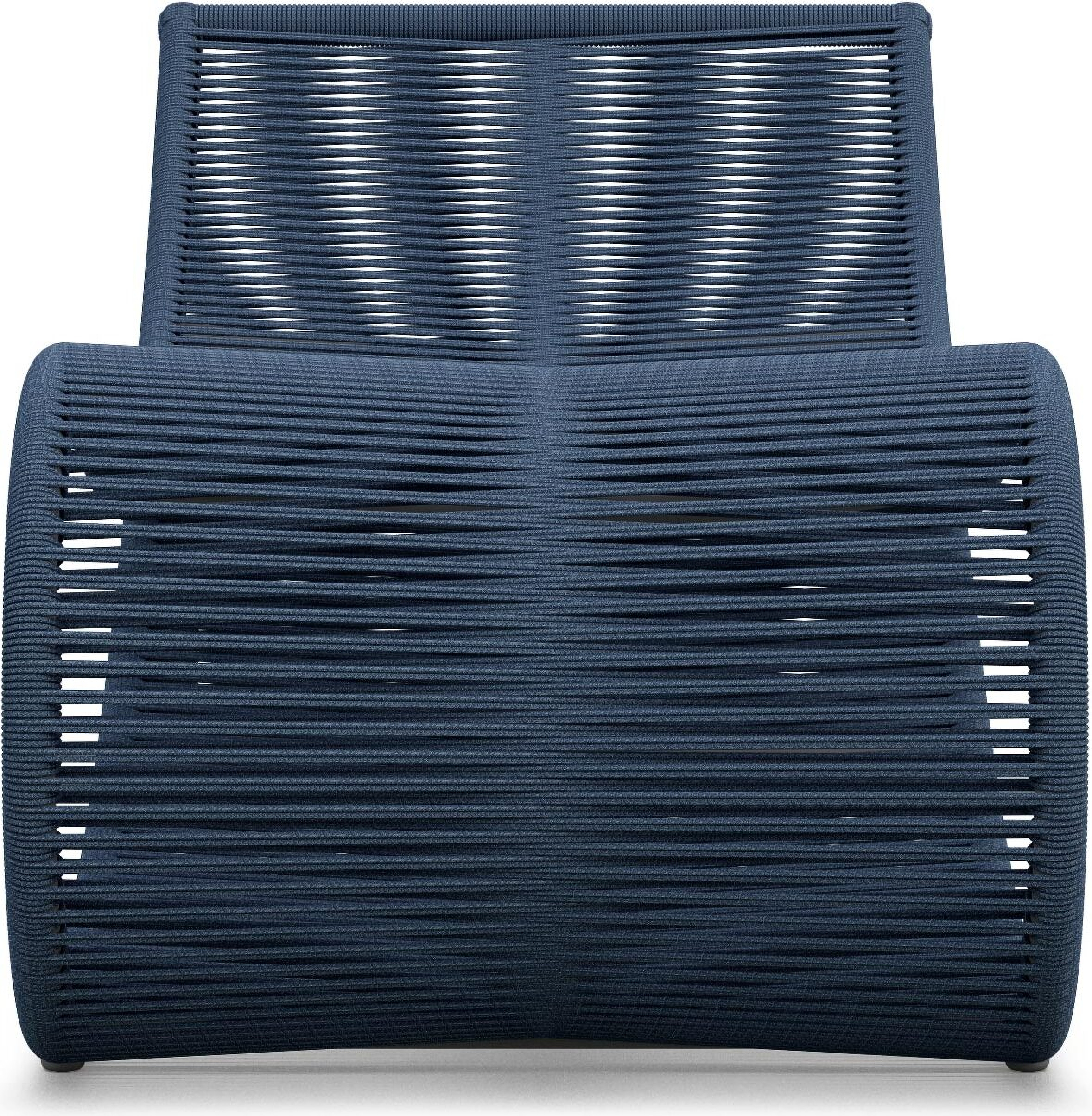 Wave Chaise Lounge In Midnight Blue by Azzurro Living | 1StopBedrooms