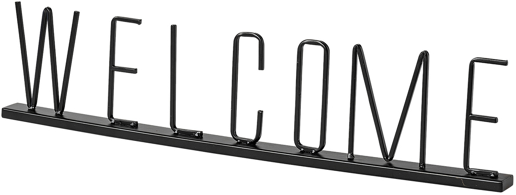 Welcome Metal Sign In Black by Mercana | 1StopBedrooms