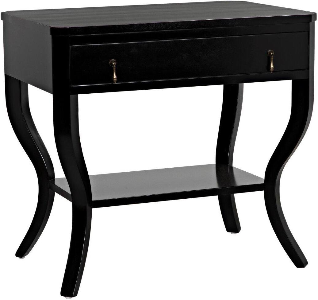Weldon Side Table In Distressed Black by Noir | 1StopBedrooms