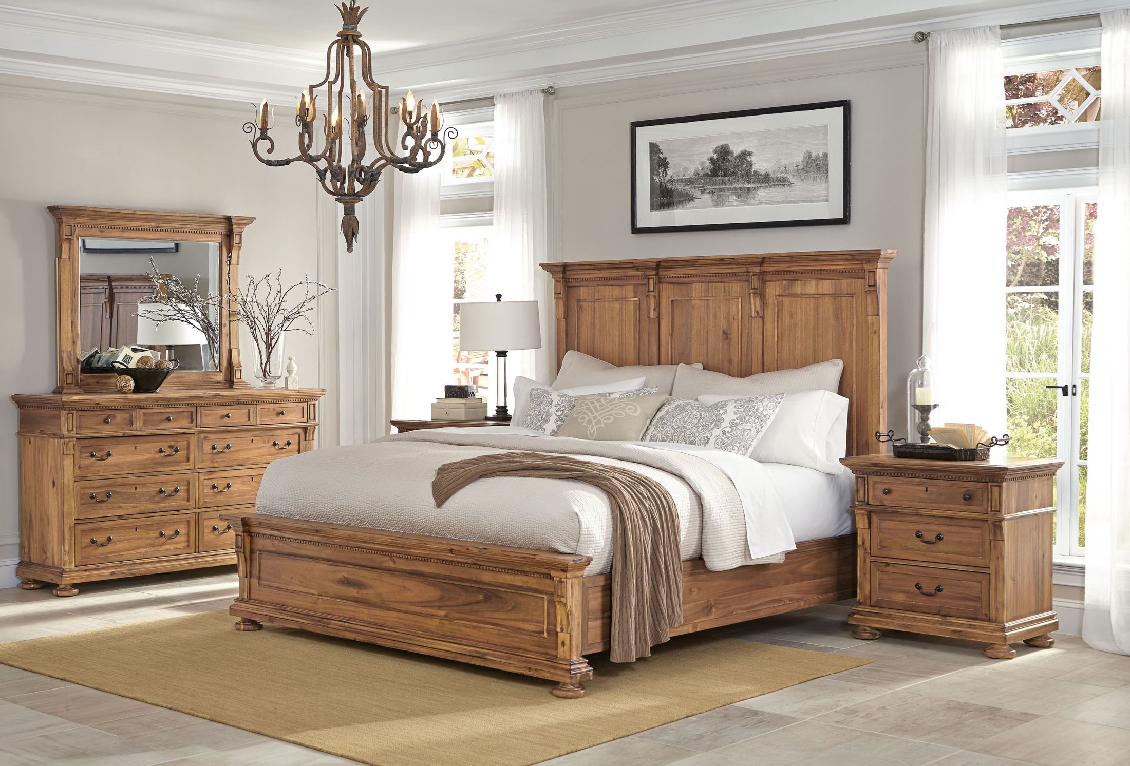 Wellington Hall Brown Panel Bedroom Set by Hekman | 1StopBedrooms