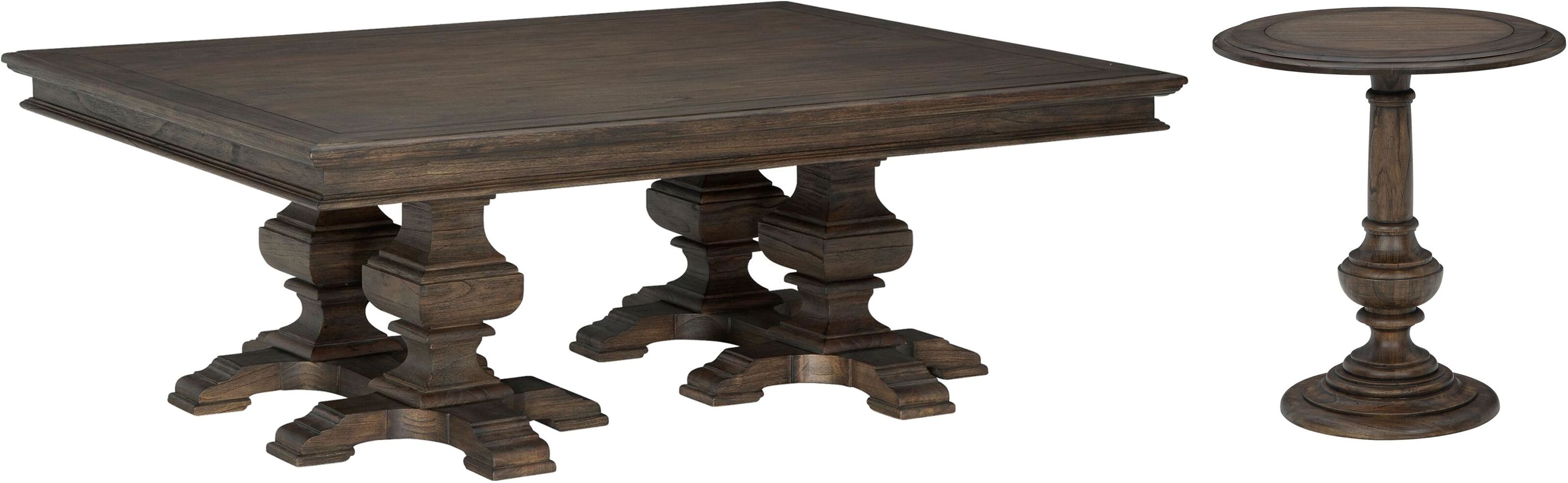 Wellington Hall Java Rectangle Pedestal Occasional Table Set by Hekman ... Wellington Hall Java Rectangle Pedestal Occasional Table Set by Hekman ...