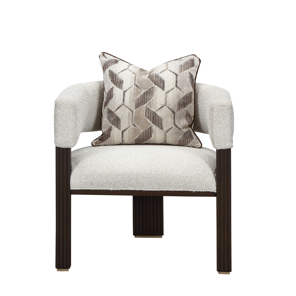 West Kensington Accent Chair In Buff and Medium Espresso by Michael Amini | 1StopBedrooms