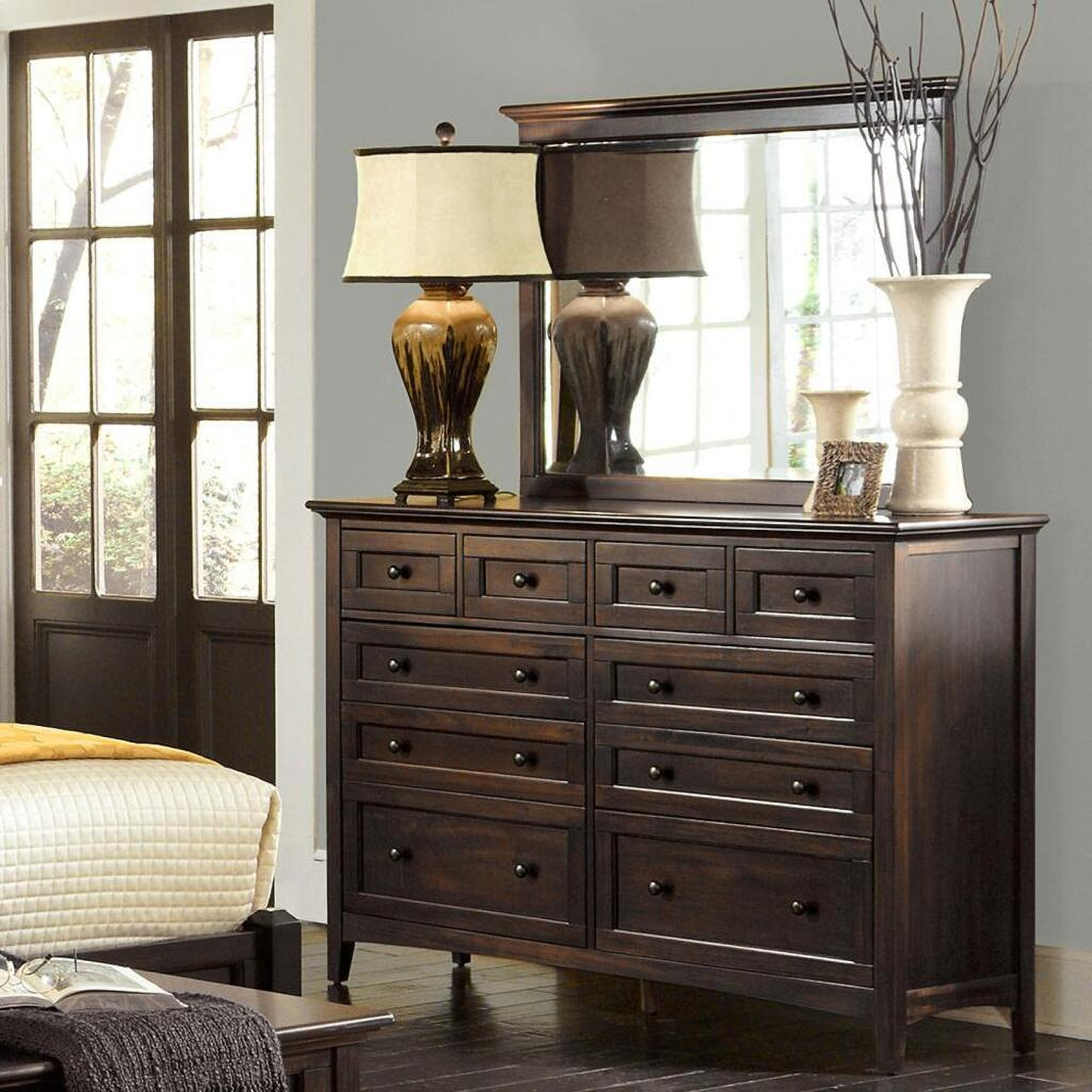 Dark mahogany dresser store