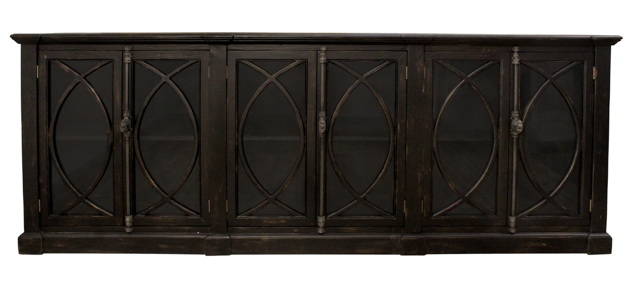 Wheatstone 6-Door Sideboard In Antique Black by Moti | 1StopBedrooms