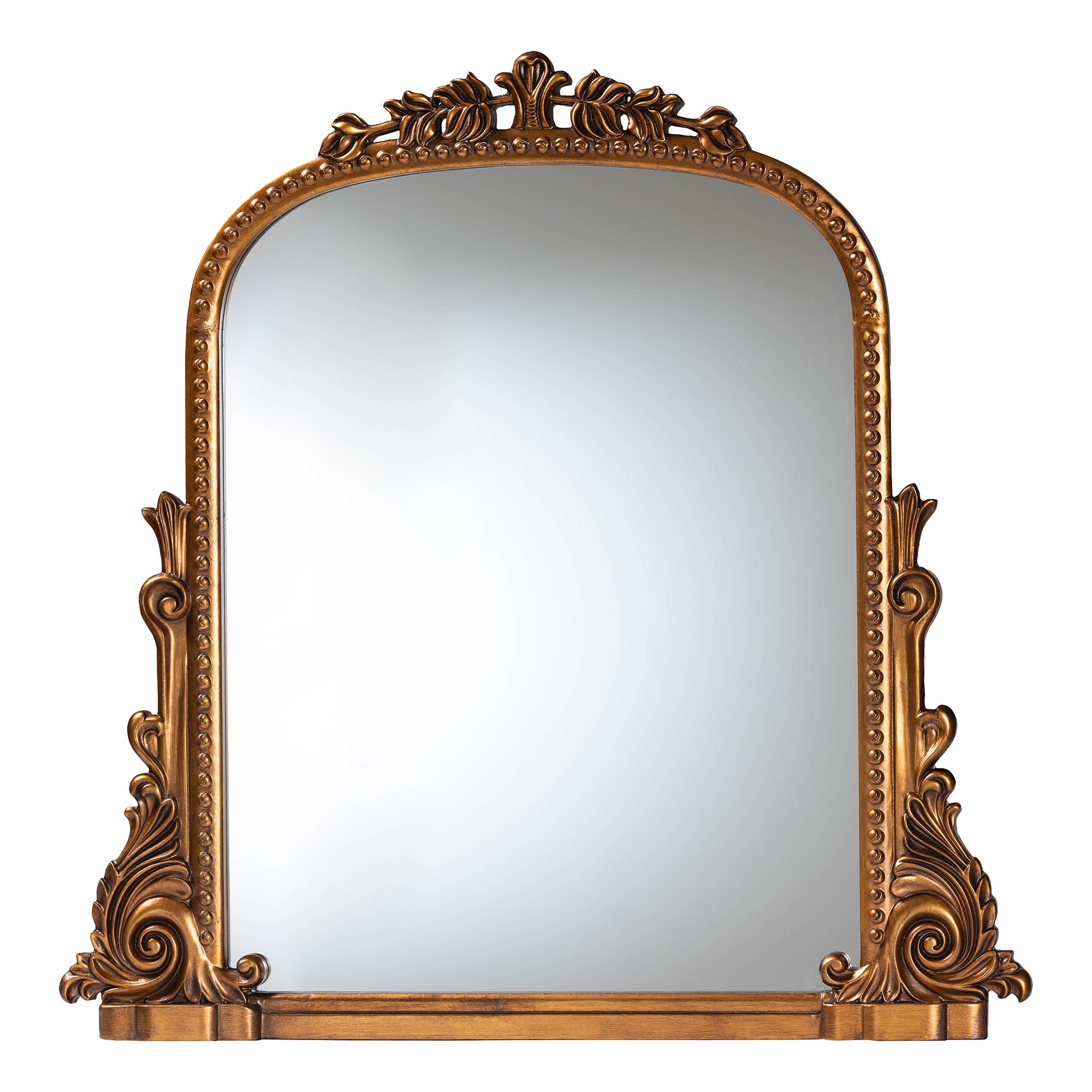 Whitby Baroque Accent Mirror In Antique Gold by Baxton Studio ...