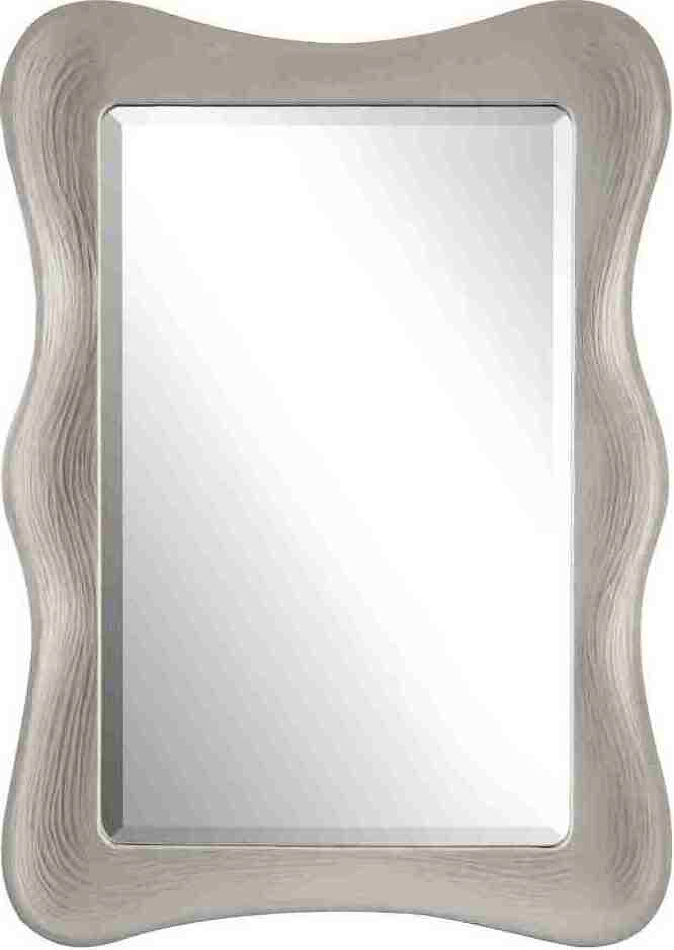 Whitehaven Wavy Rectangle Mirror In White by Uttermost | 1StopBedrooms