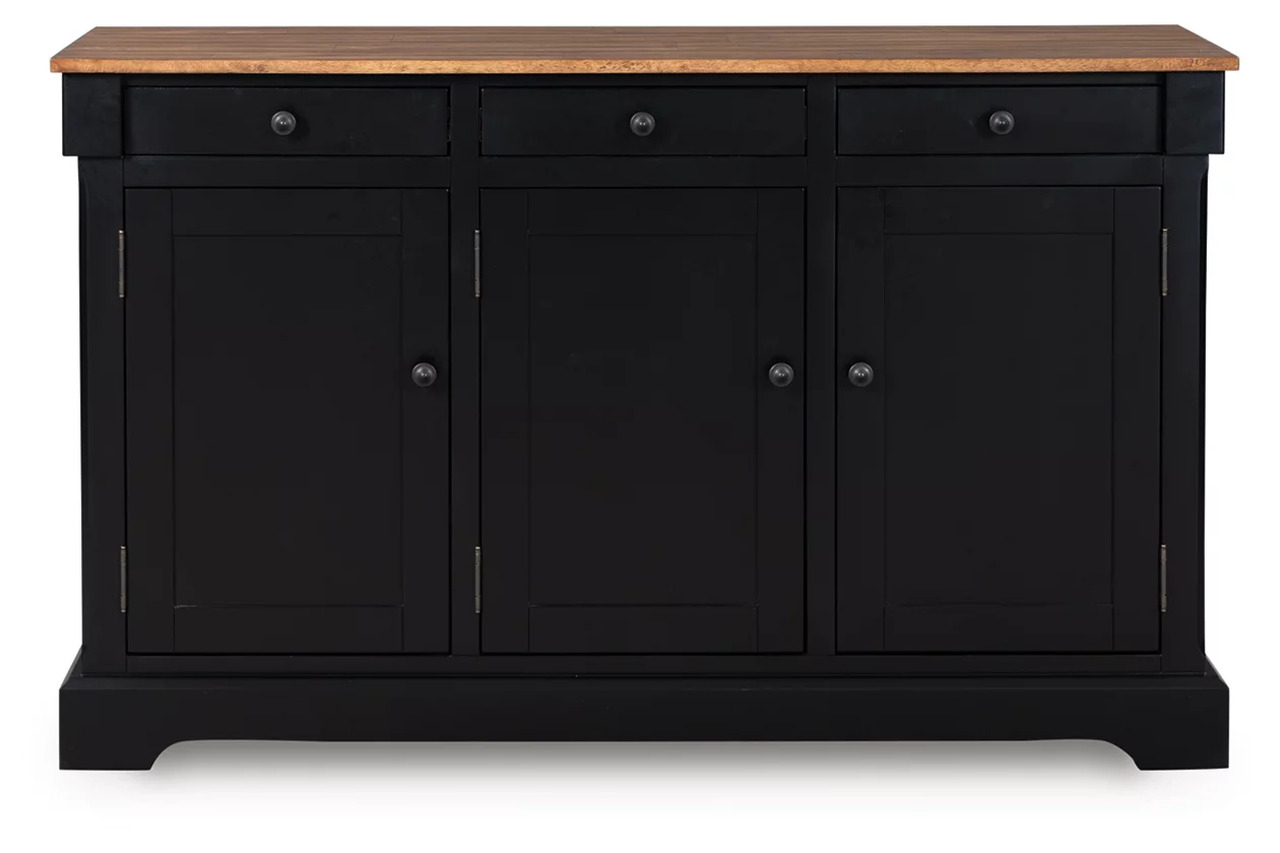 Wildenauer Dining Buffet In Brown and Black by Ashley Furniture | 1StopBedrooms