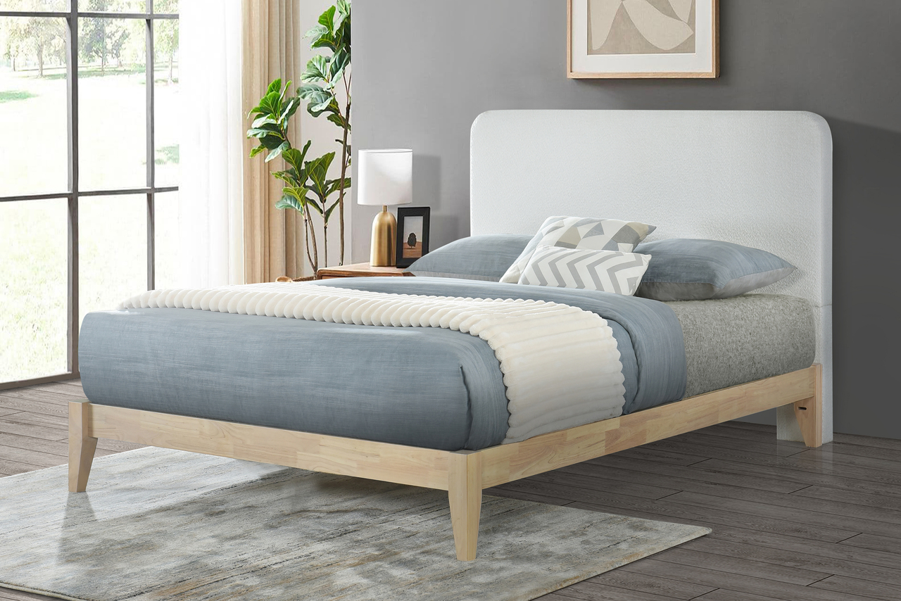Willa King Wood Platform Bed In Natural by Fashion Bed Group ...