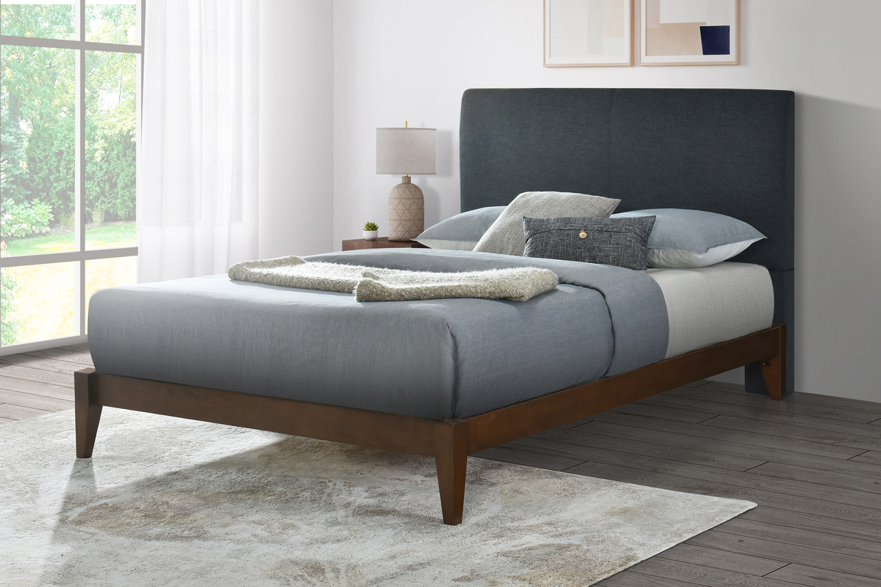 Willa King Wood Platform Bed In Walnut by Fashion Bed Group | 1StopBedrooms