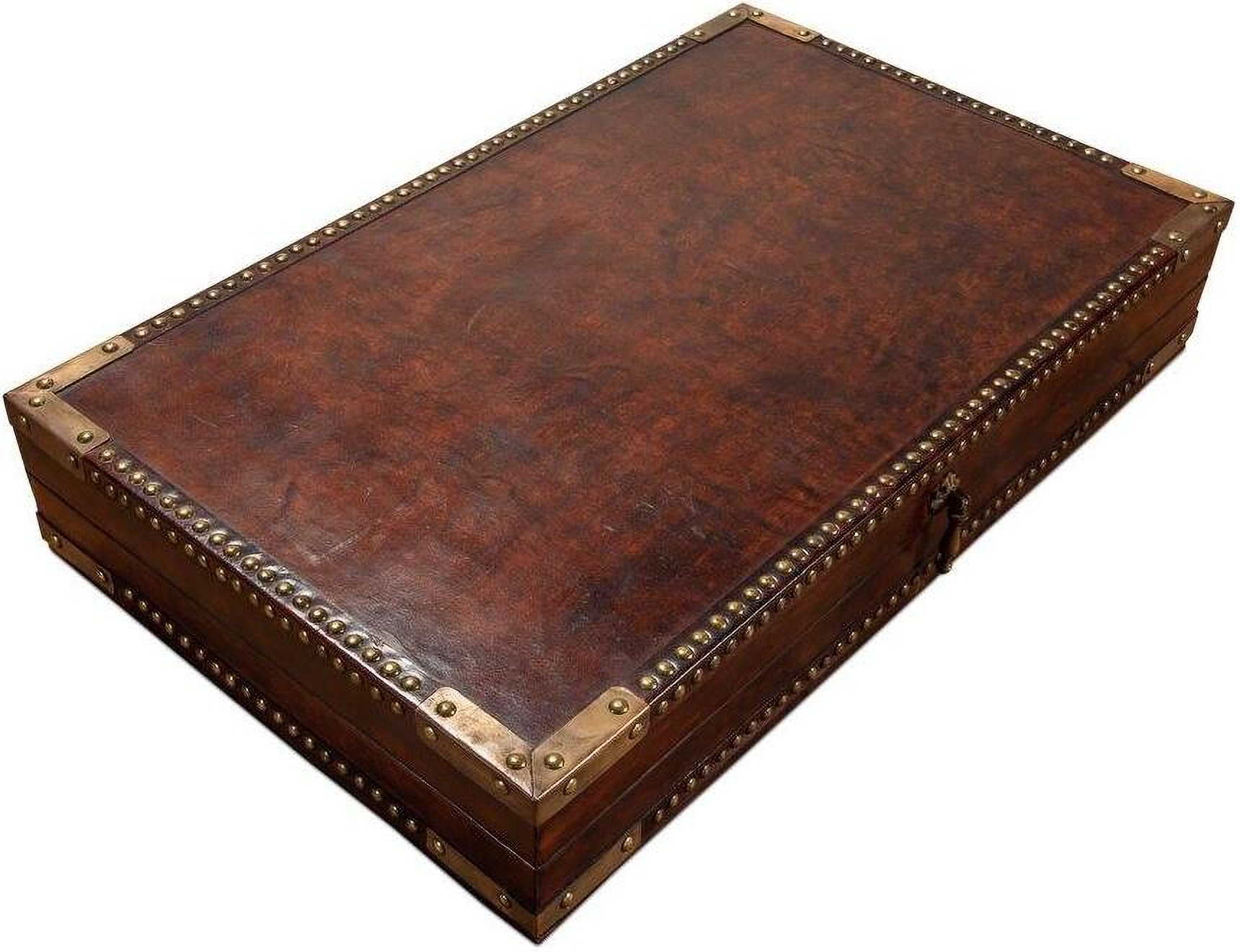 Winchester Brown Leather Box by Sarreid | 1StopBedrooms