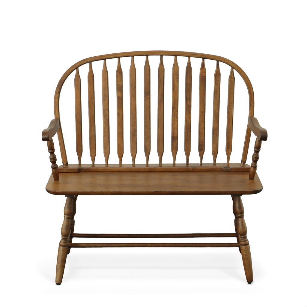Windsor Bench In American Oak by Carolina Living | 1StopBedrooms