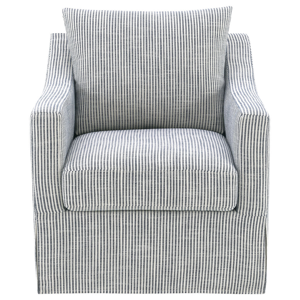 Winter Upholstered Sloped Arm Accent Swivel Chair In Grey by Coaster ...