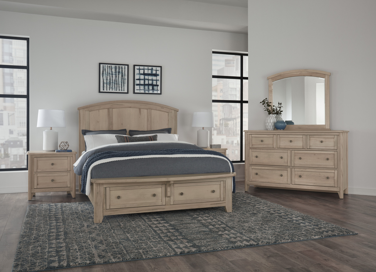 Woodbridge Arch Bedroom Set With Storage Footboard In Clear Maple by ...