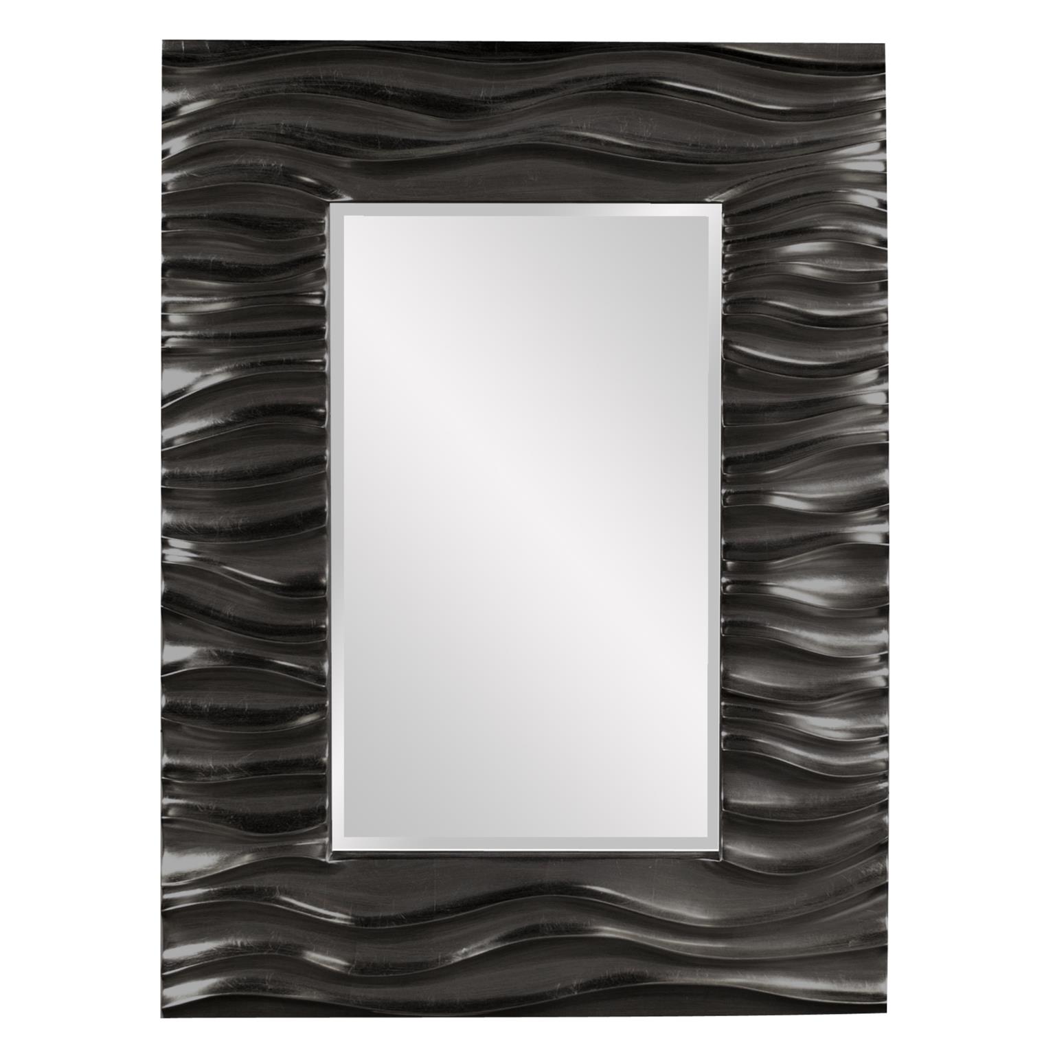 Zenith Mirror In Glossy Black by Howard Elliott | 1StopBedrooms