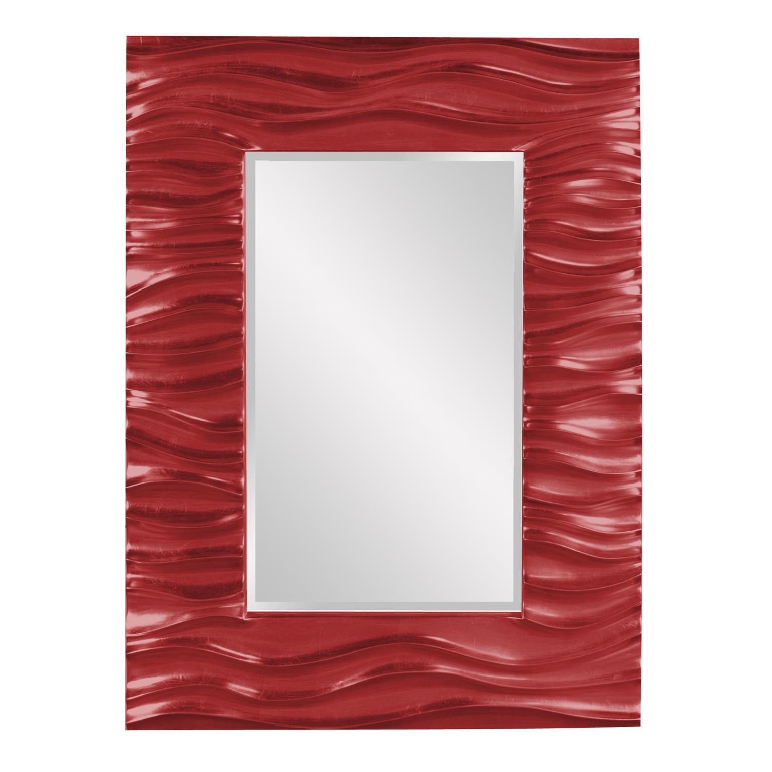 Zenith Mirror In Glossy Red by Howard Elliot | 1StopBedrooms
