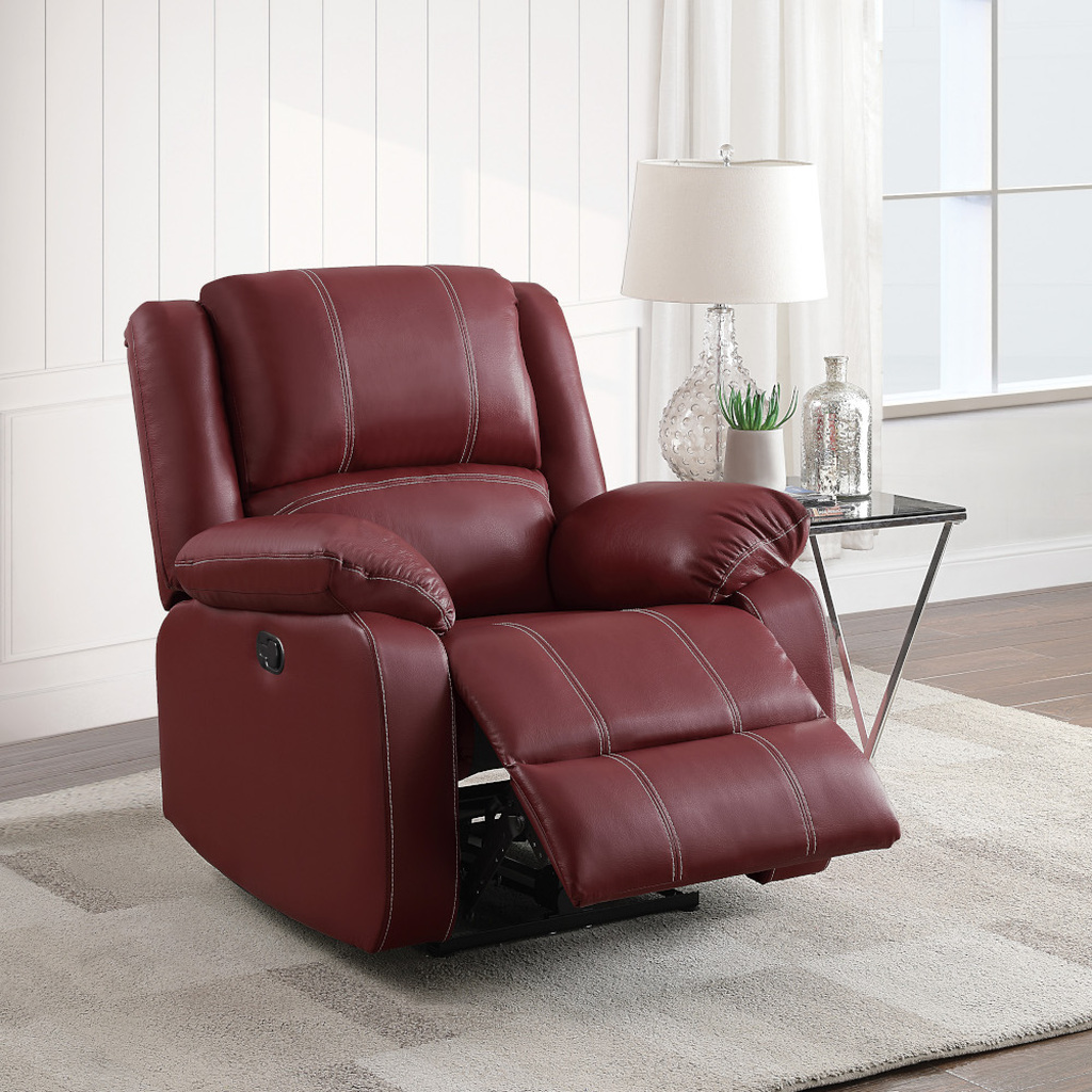 Zuriel Motion Rocker Recliner In Red by ACME | 1StopBedrooms