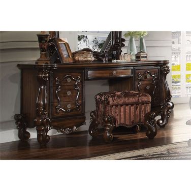 Acme Versailles Vanity Desk in Cherry Oak 1StopBedrooms
