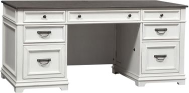 Allyson Park Wirebrushed White Jr Executive Home Office Set by Liberty ...