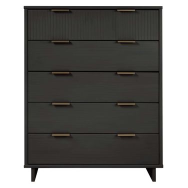 Granville 45.27 Inch Tall Dresser In Dark Grey by Manhattan Comfort 1StopBedrooms