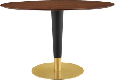 Zinque 48 Inch Oval Dining Table In Walnut