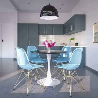 blue dining room set