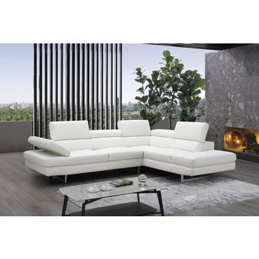White Leather Sectionals 1StopBedrooms