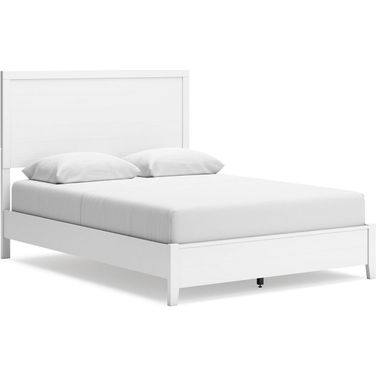 white panel bed frame