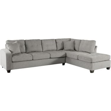 Emilio 2 Piece Reversible Sectional with Chaise In Taupe by Homelegance 1StopBedrooms
