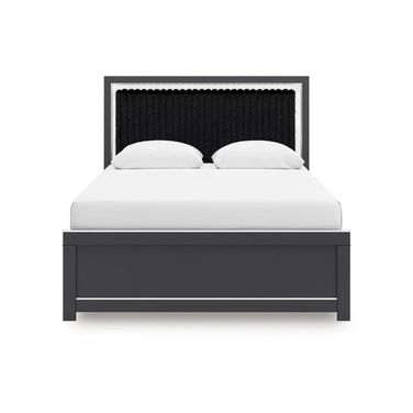 black material bed frame