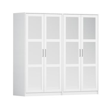 solid white wardrobe