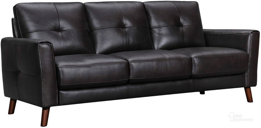 Almafi 82 Inch Leather Sofa In Brown by Armen Living | 1StopBedrooms