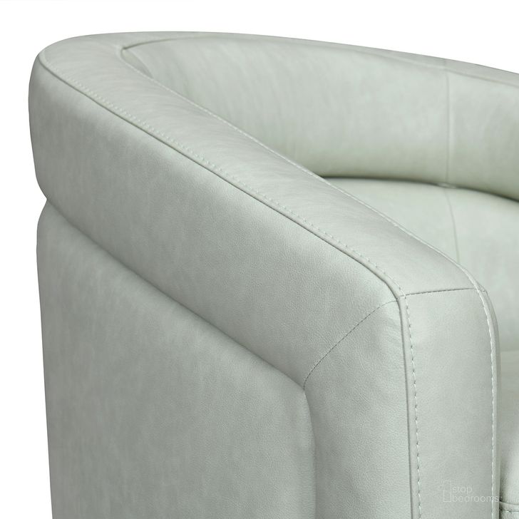 Desi Leather Swivel Accent Chair In Mint by Armen Living | 1StopBedrooms