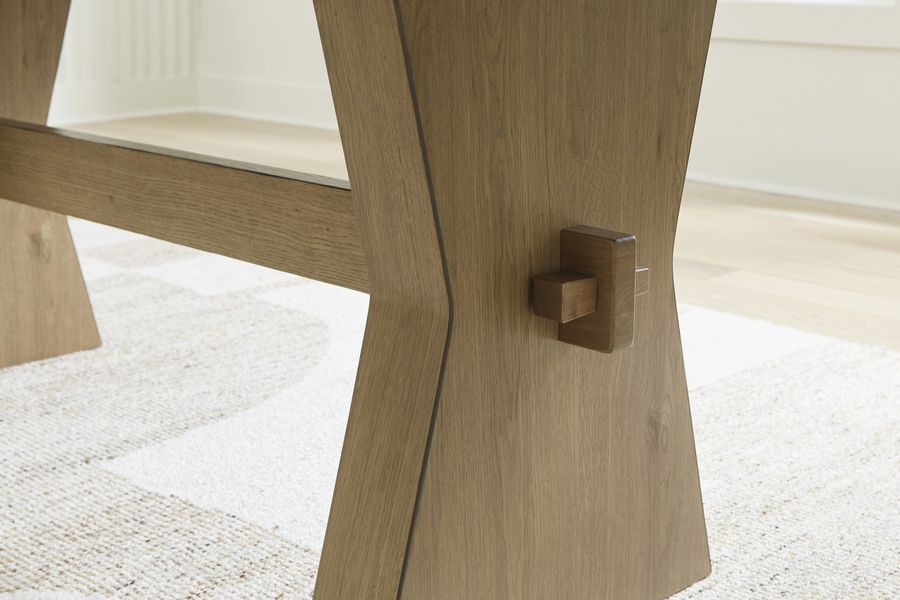 Galliden Dining Table In Light Brown by Ashley Furniture | 1StopBedrooms