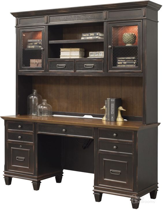 Hartford Wood Credenza In Black by Martin Furniture | 1StopBedrooms
