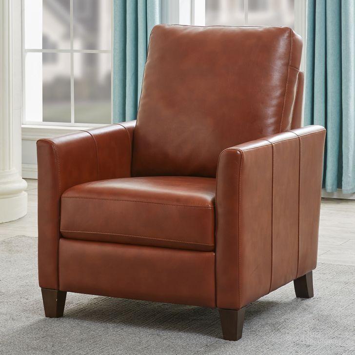 Penny Faux Leather Modern Recliner In Caramel by Comfort Pointe ...
