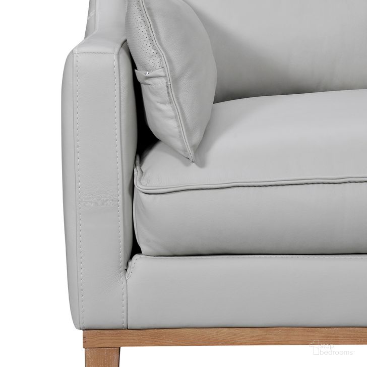 Pompeii 87 Inch Leather Sofa In Dove Gray by Armen Living | 1StopBedrooms