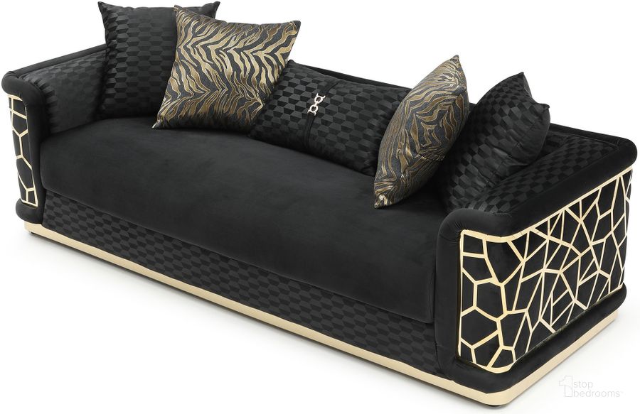 Talia Sofa In Black by Glory | 1StopBedrooms