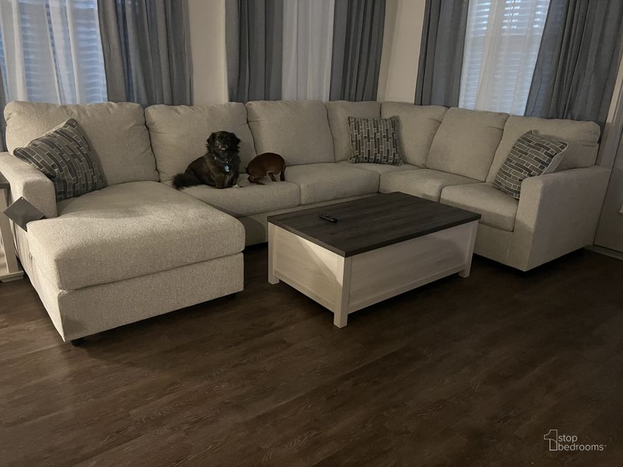 Edenfield 3-Piece RAF Corner Chaise Sectional In Linen by Ashley ...