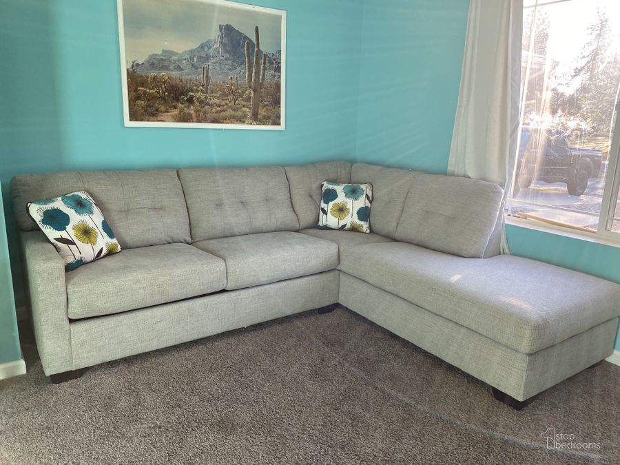 Mahoney 2-Piece RAF Sectional with Chaise In Chocolate by Ashley ...