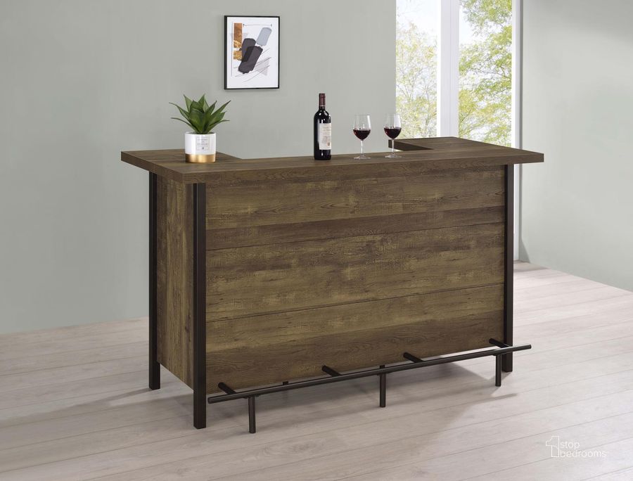 182104 Rustic Oak Bar Unit by Coaster | 1StopBedrooms