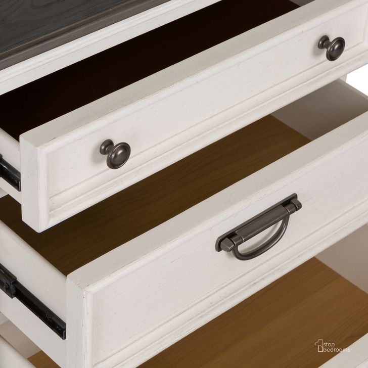 Allyson Park Wire Brushed White Nightstand by Liberty | 1StopBedrooms